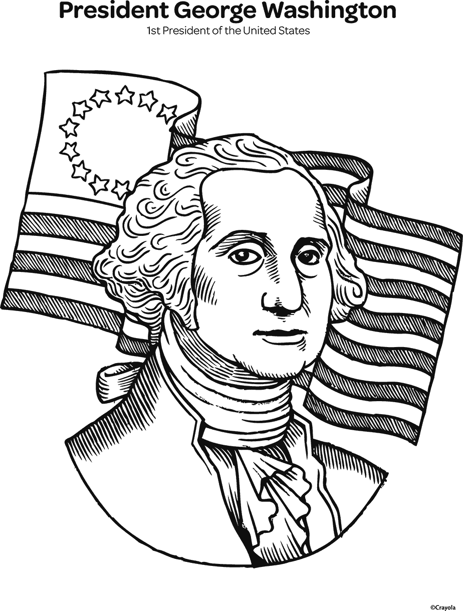President George Washington free Coloring Page