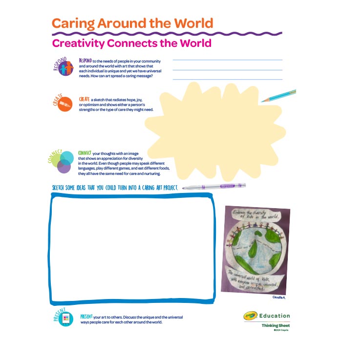 Caring Around the World Thinking Activity Sheet