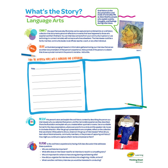 What's the Story? Thinking Activity Sheet